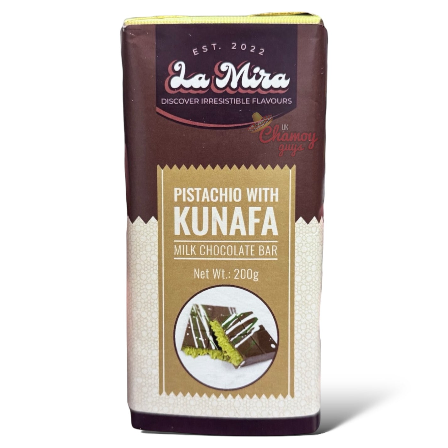 La Mira - DUBAI Chocolate Bar PISTACHIO & KUNAFA Milk Choc - 200g (DUB ...