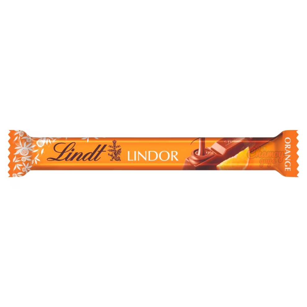 Lindt Lindor Orange Milk Chocolate Treat Bar – 38g – Chamoy Guys Uk
