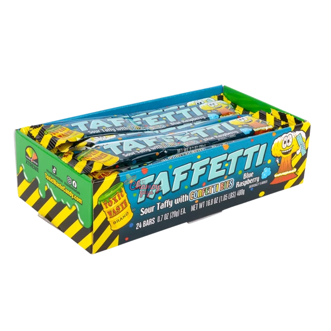 Toxic Waste Taffetti Blue Raspberry 20g x 24 – Chamoy Guys Uk
